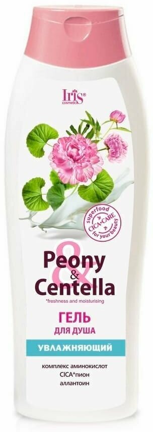 Iris Cosmetic Гель Peony&Centella для душа увлажняющий, 400 мл