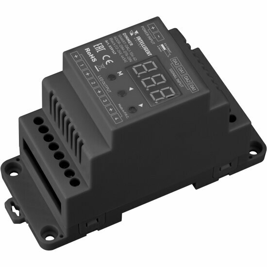 Диммер Arlight INTELLIGENT SMART-DALI-104-62-ADDR-DIM-DT6-DIN Black (12-24V, 4x5A) (IARL, IP20 Пласт