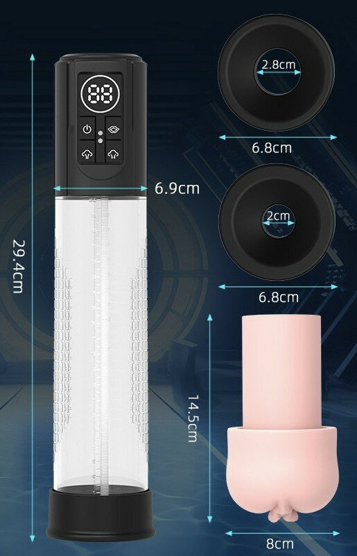 Гидропомпа перезаряжаемая с мастурбацией «SGAN”