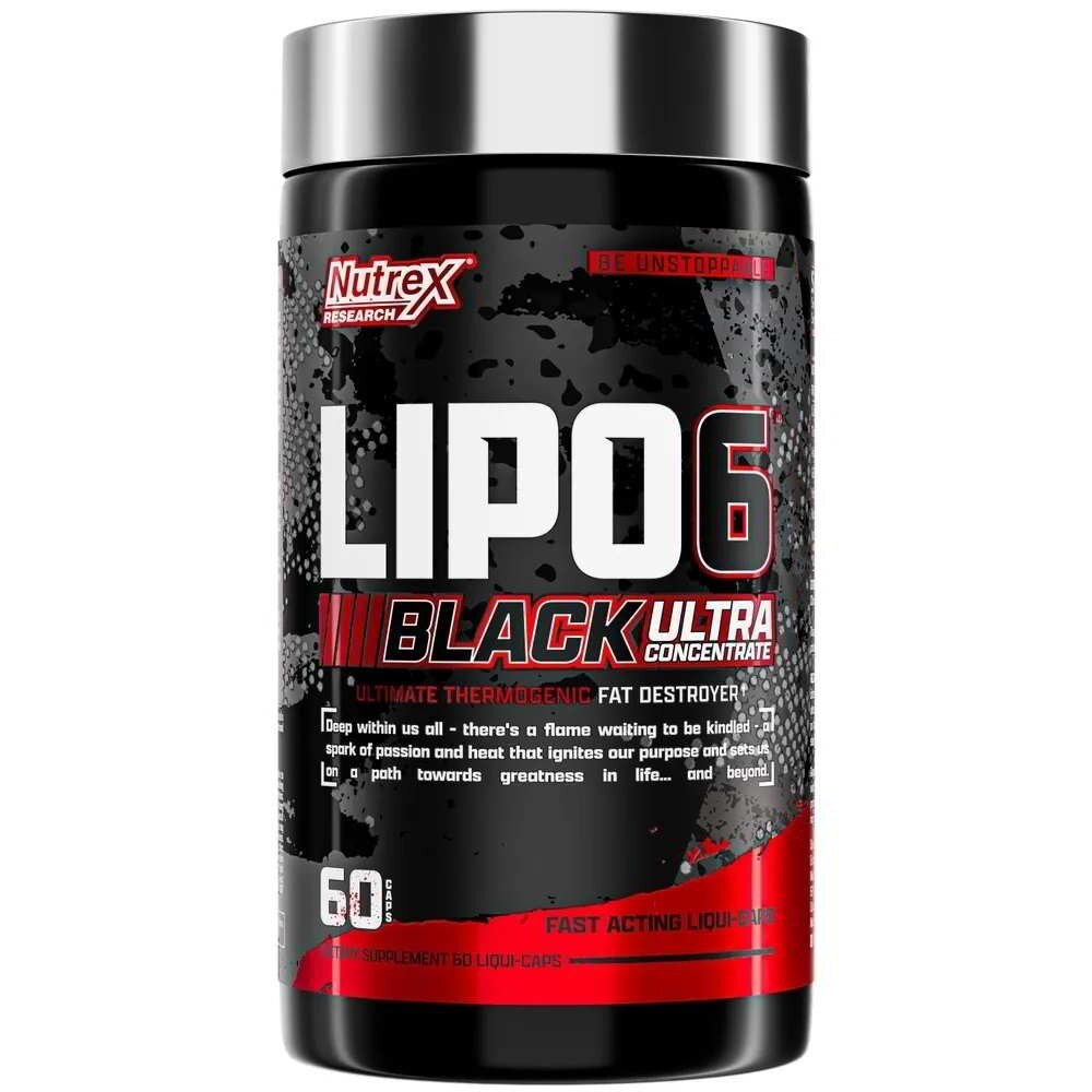 Мощный Жиросжигатель Lipo 6 Black Ultra Concentrate Fast Acting 60 капс. (Nutrex)