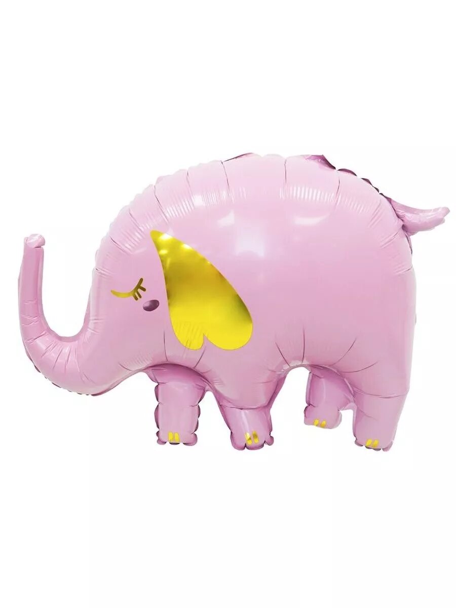 Слоник розовый, фольгированный шар (28"/71 см ) 1 шт. / Веселуха