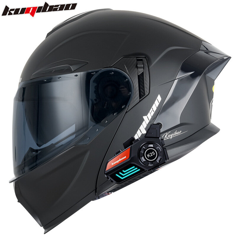 Шлем Chibao K25, с Bluetooth, матовый черный, 2XL