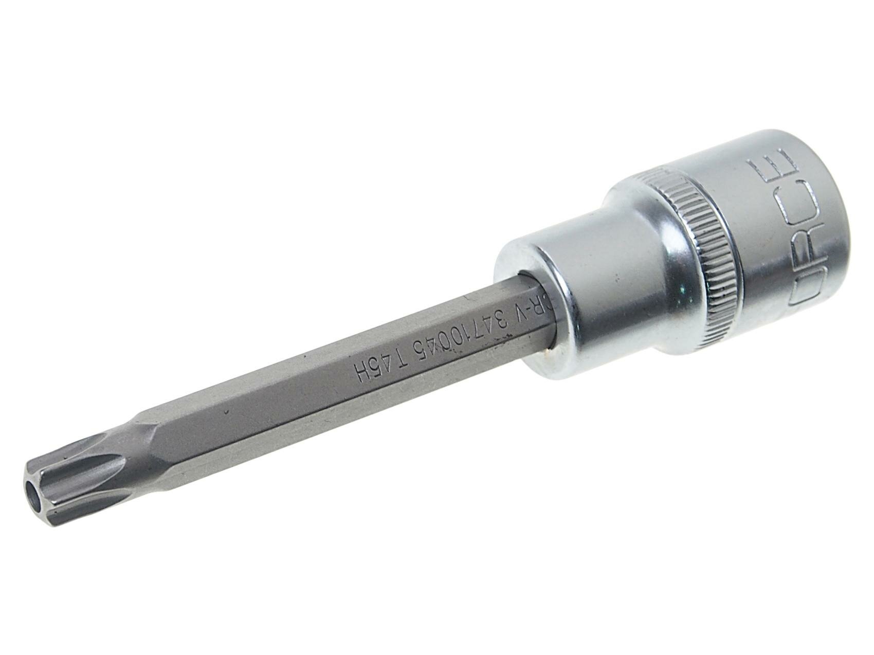 Головка-бита TORX T45 с отверстием 1/2 100мм ROCKFORCE