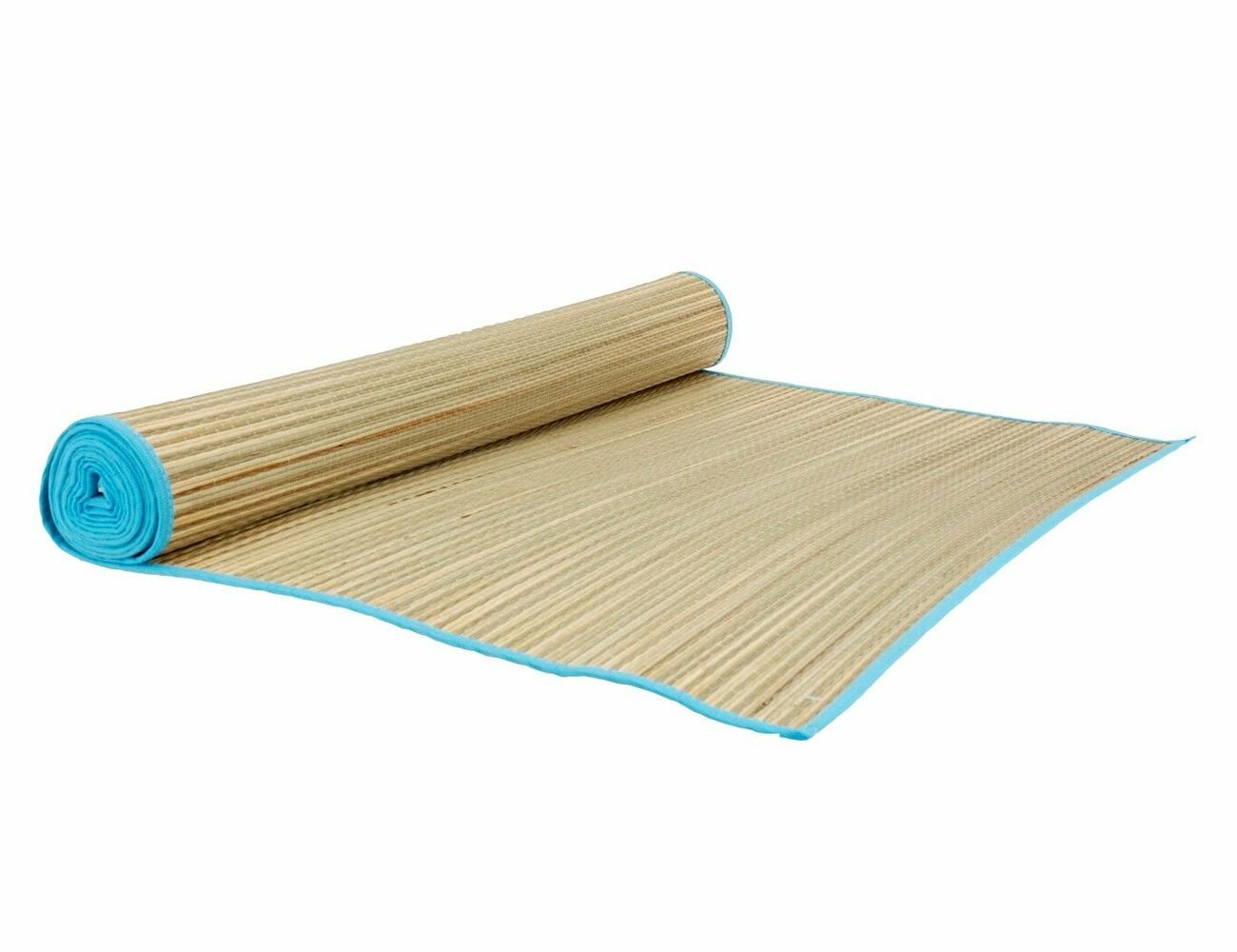 Пляжный коврик, голубой, соломка и текстиль, 180х60 см, Koopman International