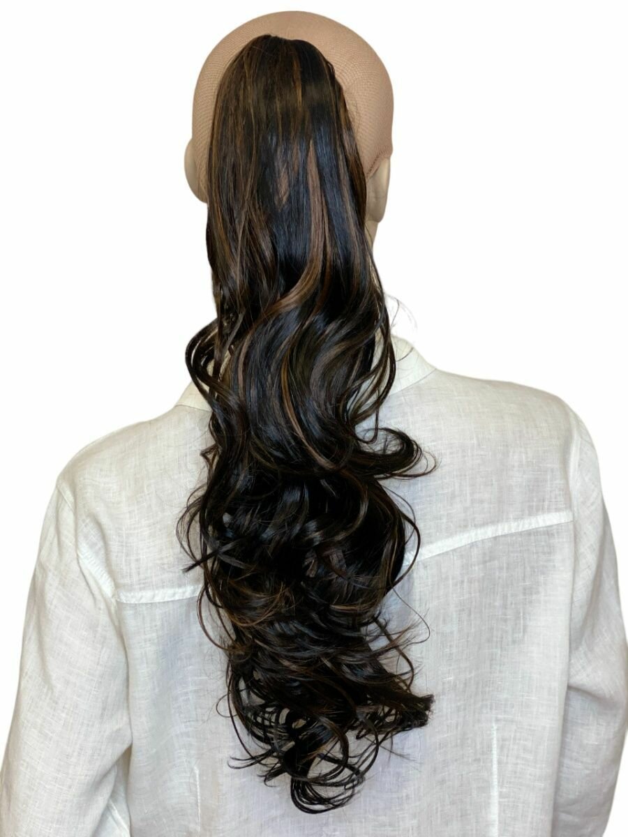 ILONA HAIR Шиньон хвост кудрявый из термоволос 50 см.