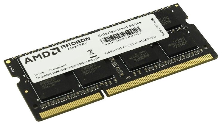 Оперативная память SODIMM AMD Radeon R5 Entertainment Series [R538G1601S2SL-U] 8 ГБ