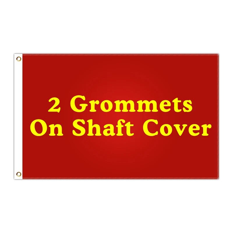 Летающий подвесной логотип из полиэстера Красный, 90 х 150 см, 2 grommets on sleeve