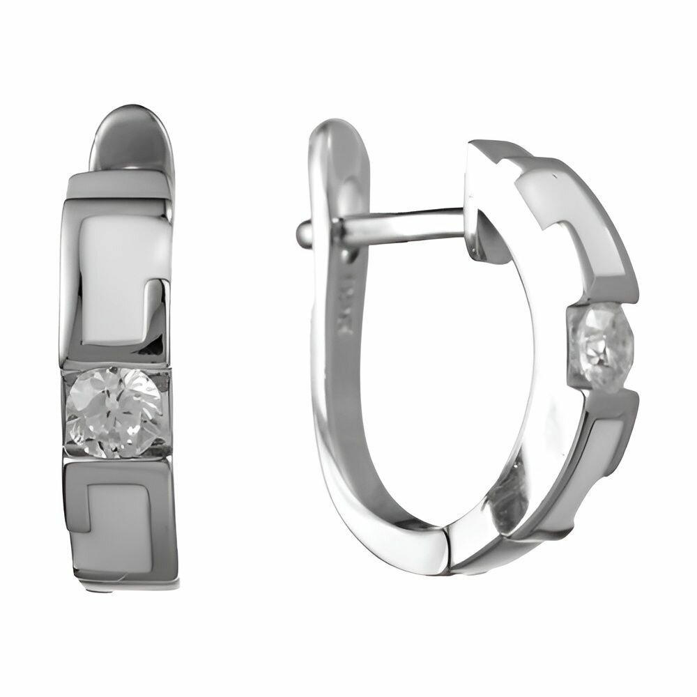 Набор серег, серебро, 925 проба, родирование, фианит