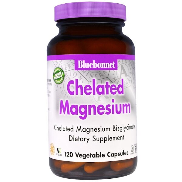 Bluebonnet Nutrition Хелатный магний 120 овощных капсул