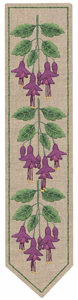 Набор для вышивания Le Bonheur des Dames #4719 Закладка "Fuchsias" (Фуксия), Гладь, 4.5 х 20 см