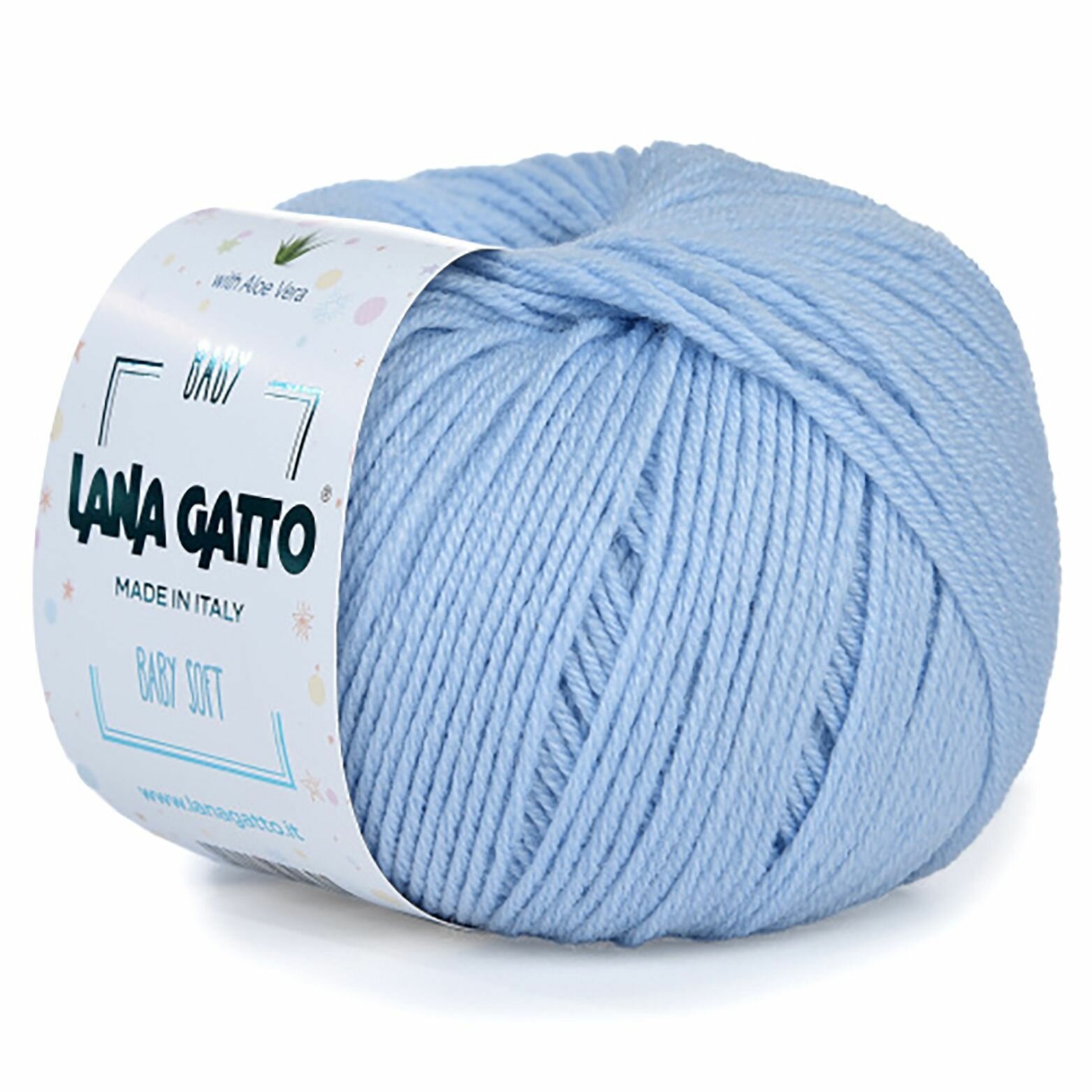 2 Мотка, Lana Gatto BABY SOFT 100 % Экстрафайн Мериносовая шерсть / 50 гр. - 170 м, Цвет-12260