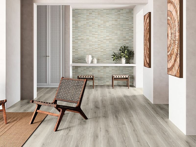 Керамогранит New Tiles Sweet Taupe 20x120 см серый матовая, современный стиль