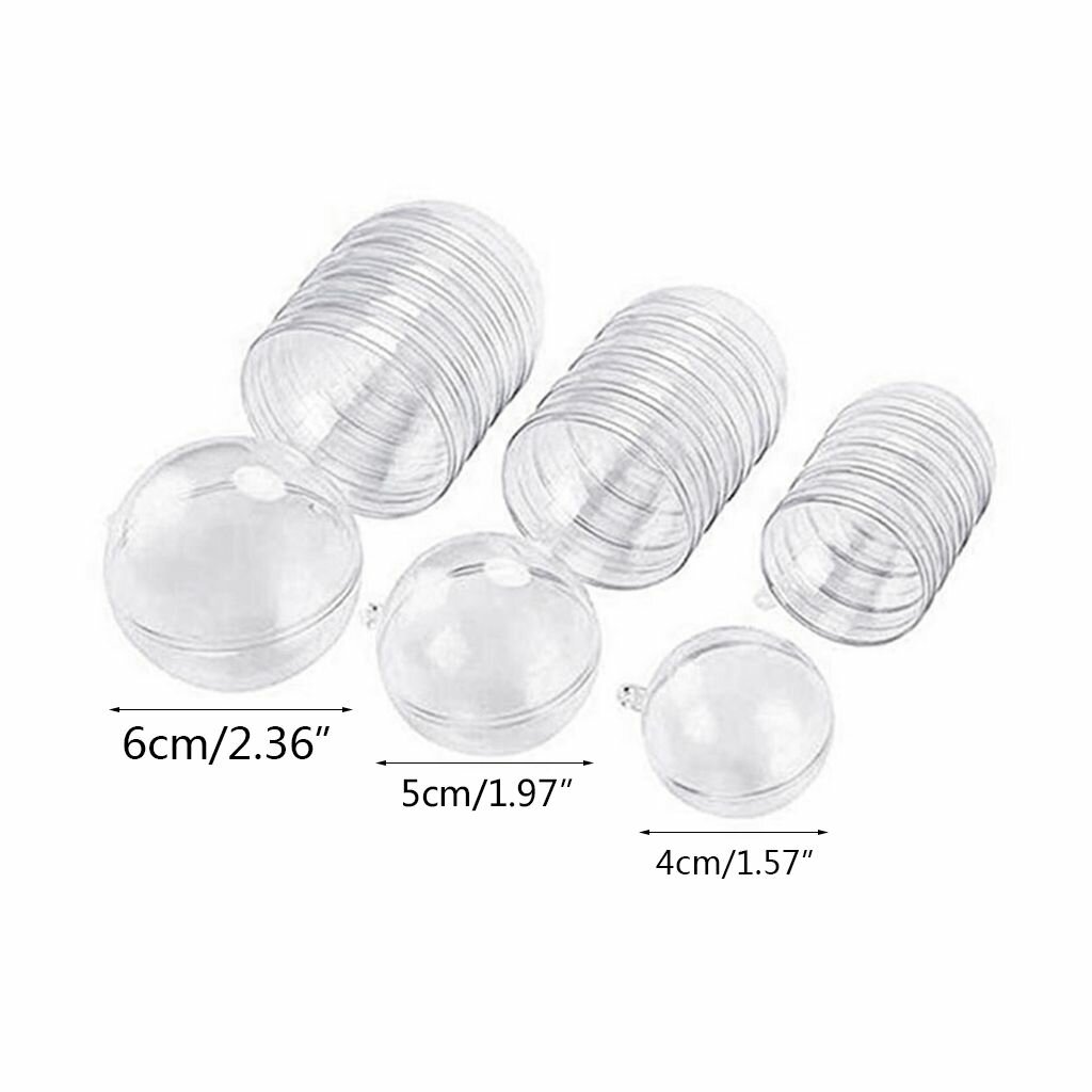 30 штук, высокий прозрачный пластиковый шарик, полый шарик