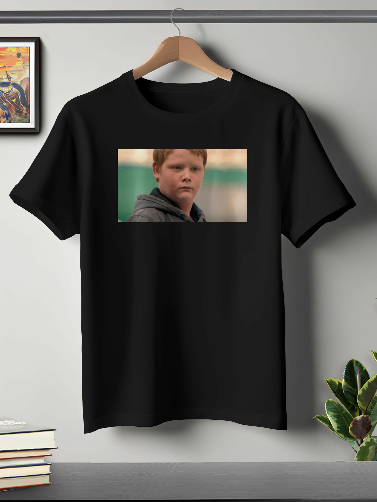 Футболка  Детская ONEQ 122 (7-8) размер с принтом Мемы, черная