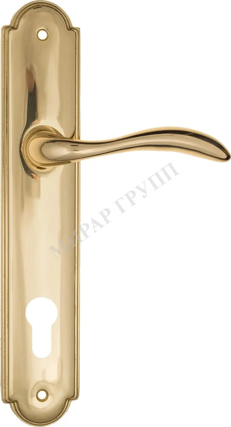 Дверная ручка Fratelli Cattini "LUCCIA" на планке PL257 полированная латунь (cyl)