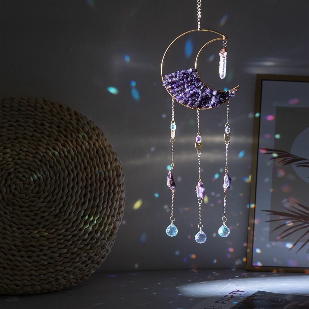 Ловец солнца / снов / света , подвеска интерьерная, призма радужная, хрустальный ловец радуги на окно 1 шт