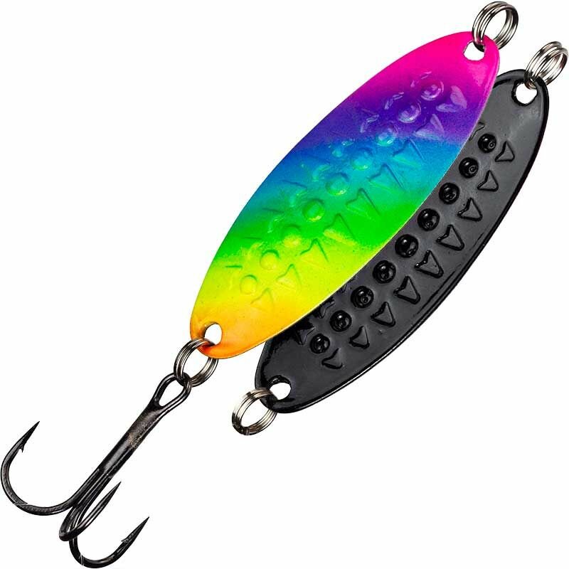 Блесна зимняя из латуни, покрыта золотом и серебром RB Уникум 6гр - 146