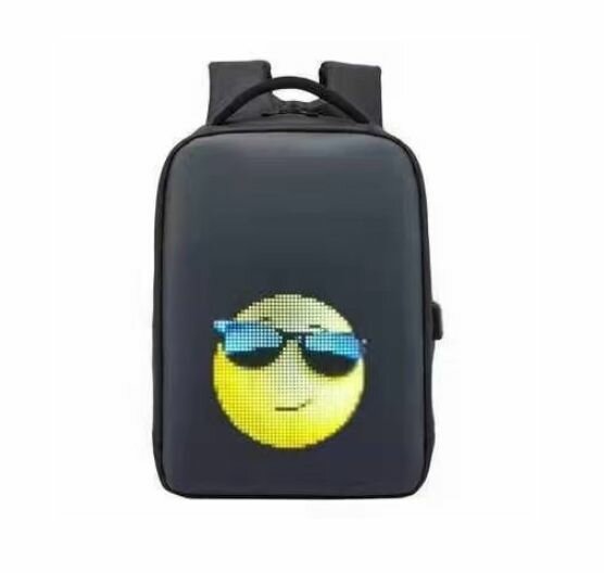 Стильный школьный рюкзак с LED-экраном 16 литров, управление через приложение, влагостойкий и эргономичный