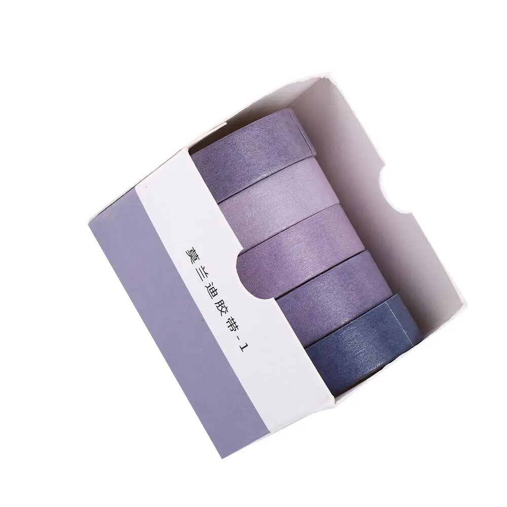 Бумажная изолента для скрапбукинга 5 рулонов 09