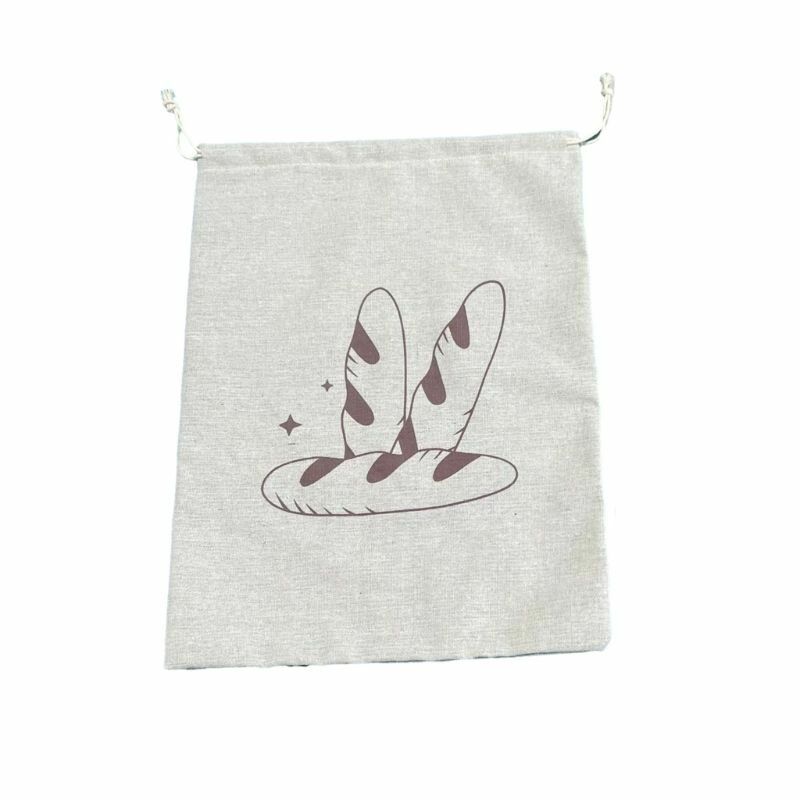 Удобная льняная сумка для хлеба на шнурке удобного хранения. Прочная и дышащая тканевая сумка. Подходит фруктов.