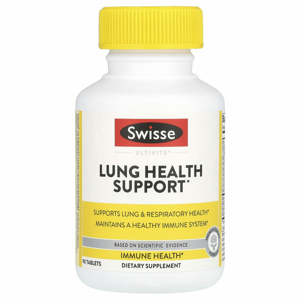 Swisse, Ultiboost, поддержка здоровья легких, 90 таблеток