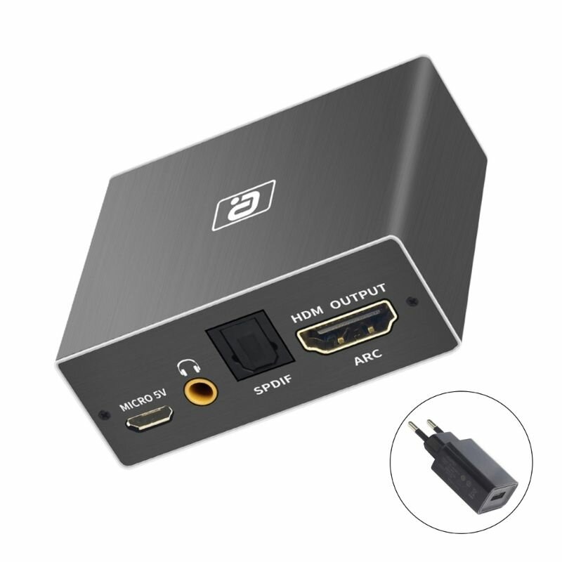 Конвертер HDMI2.0b ARC Audio Extractor HDCP2.2 CEC HD 4K @ 60 Гц HDMI-совместимый разветвитель на оптический TOSLINK SPDIF AUX