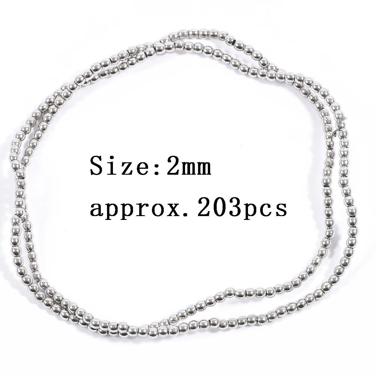 Гематитовые бусины белые золотые LNMBII Серебряный, 28