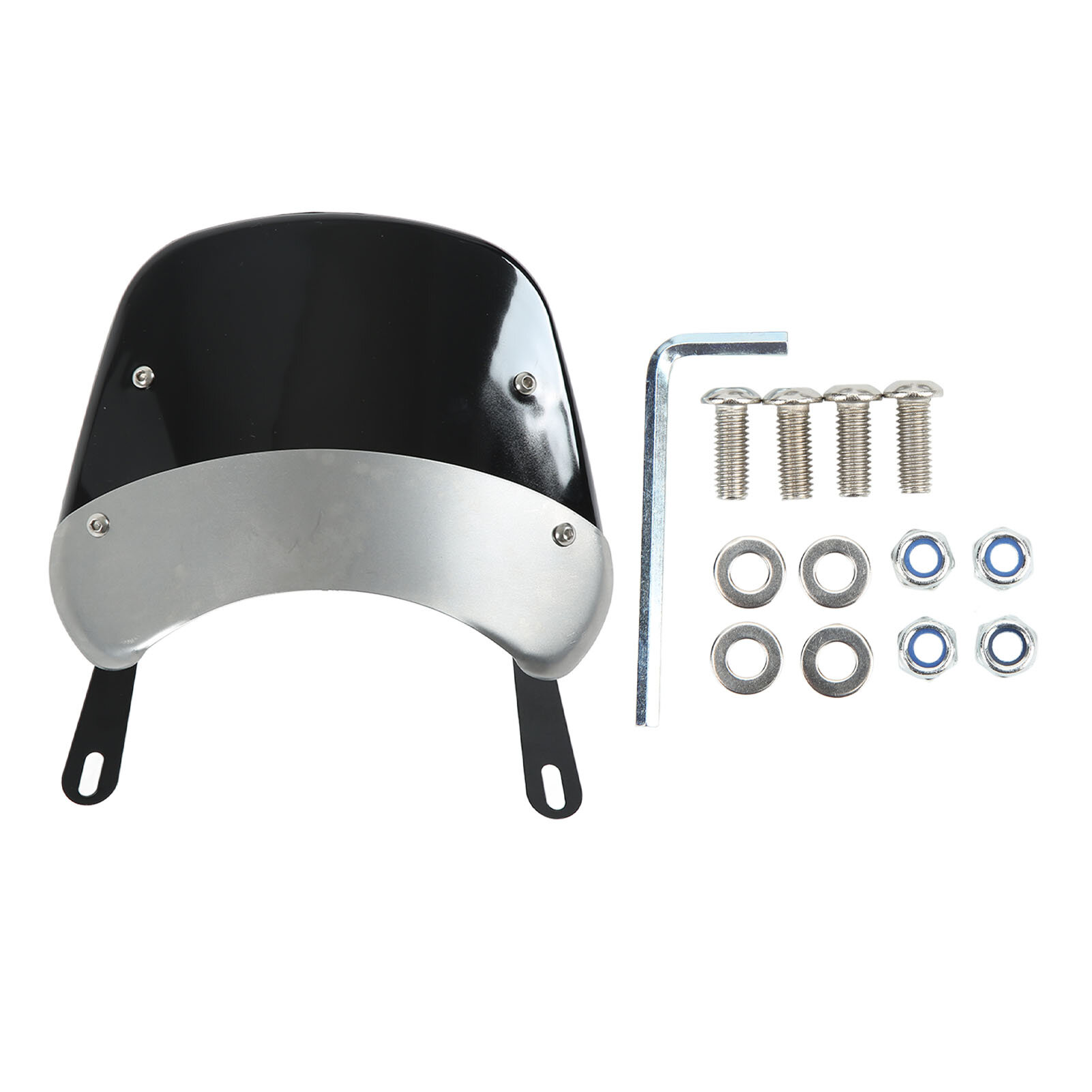 Универсальный регулируемый защитный обтекатель для лобового стекла мотоцикла с защитой от трещин в ретро-стиле