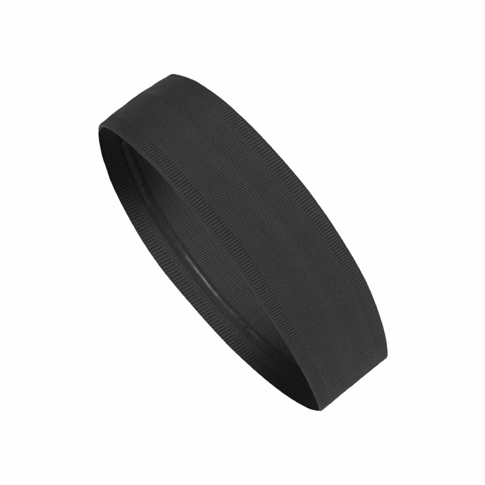 Спортивная повязка на голову, предотвращающая скольжение, влагоотводящая, мягкая, эластичная, для мужчин и женщин, для фитнеса, йоги, бега, черная.