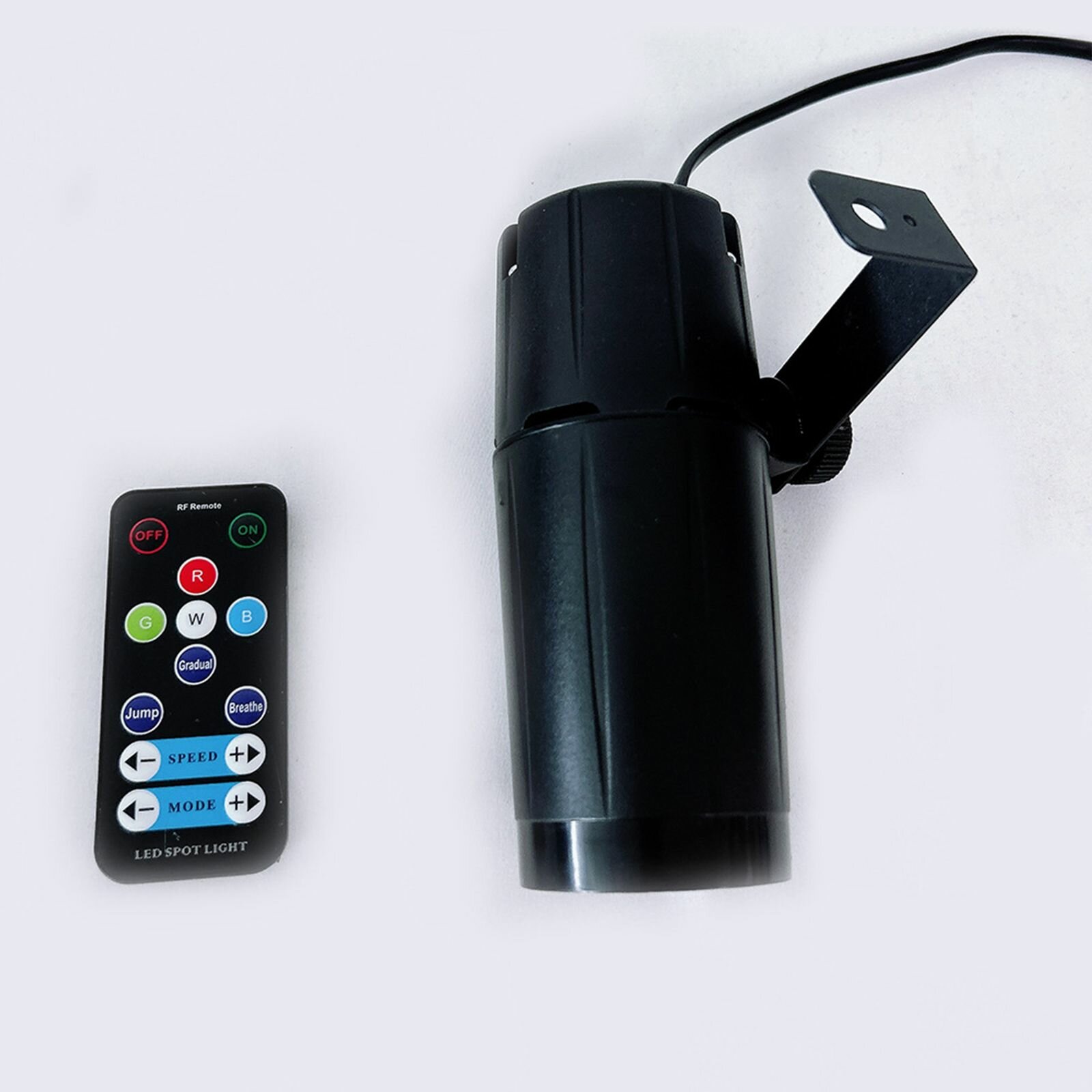 20 Вт светодиодный сценический светильник с пультом дистанционного управления, прожектор с небольшой апертурой, меняющий цвет луча, бегущий зеркальный шар, цветной прожектор для вечеринок