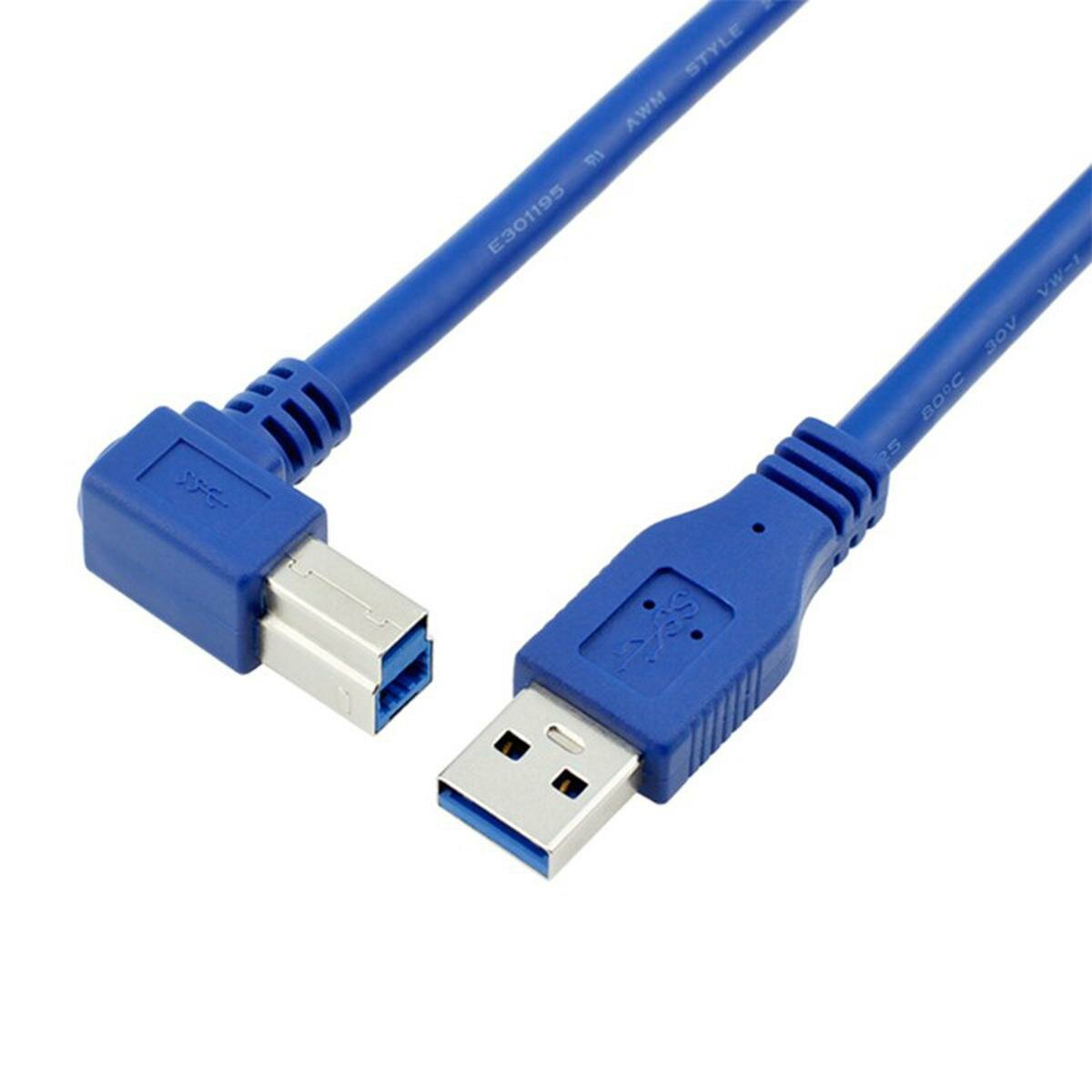 2,5 м USB 3.0 тип A папа - B папа угол 90 градусов кабель адаптера данных для принтера жесткий диск док-станция экраниро