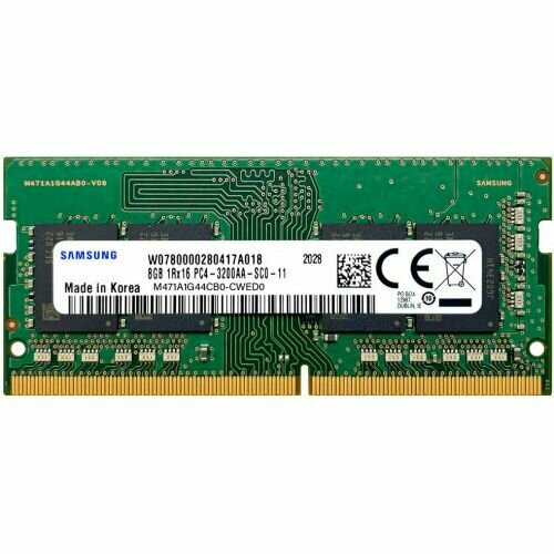 Оперативная память Samsung SODIMM DDR4 8Gb 3200MHz pc-25600 CL22 1.2V (M471A1G44CB0-CWE)