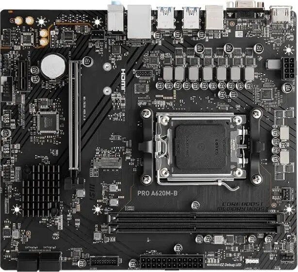 Материнская плата MSI PRO A620M-B AM5 2x DDR5 HDMI VGA 1x M.2