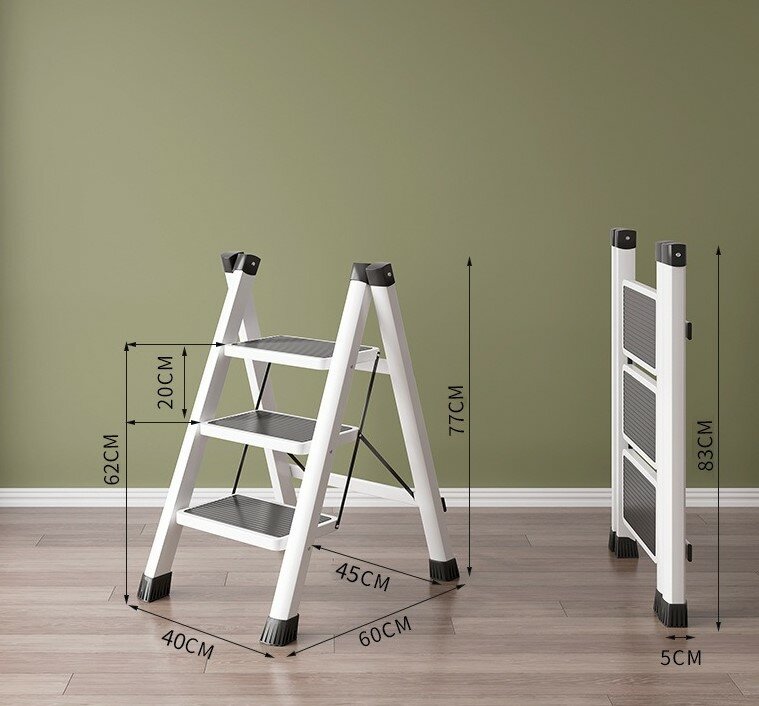 Стремянка 3 ступени / Лестница стремянка / Стремянка для квартиры и дома