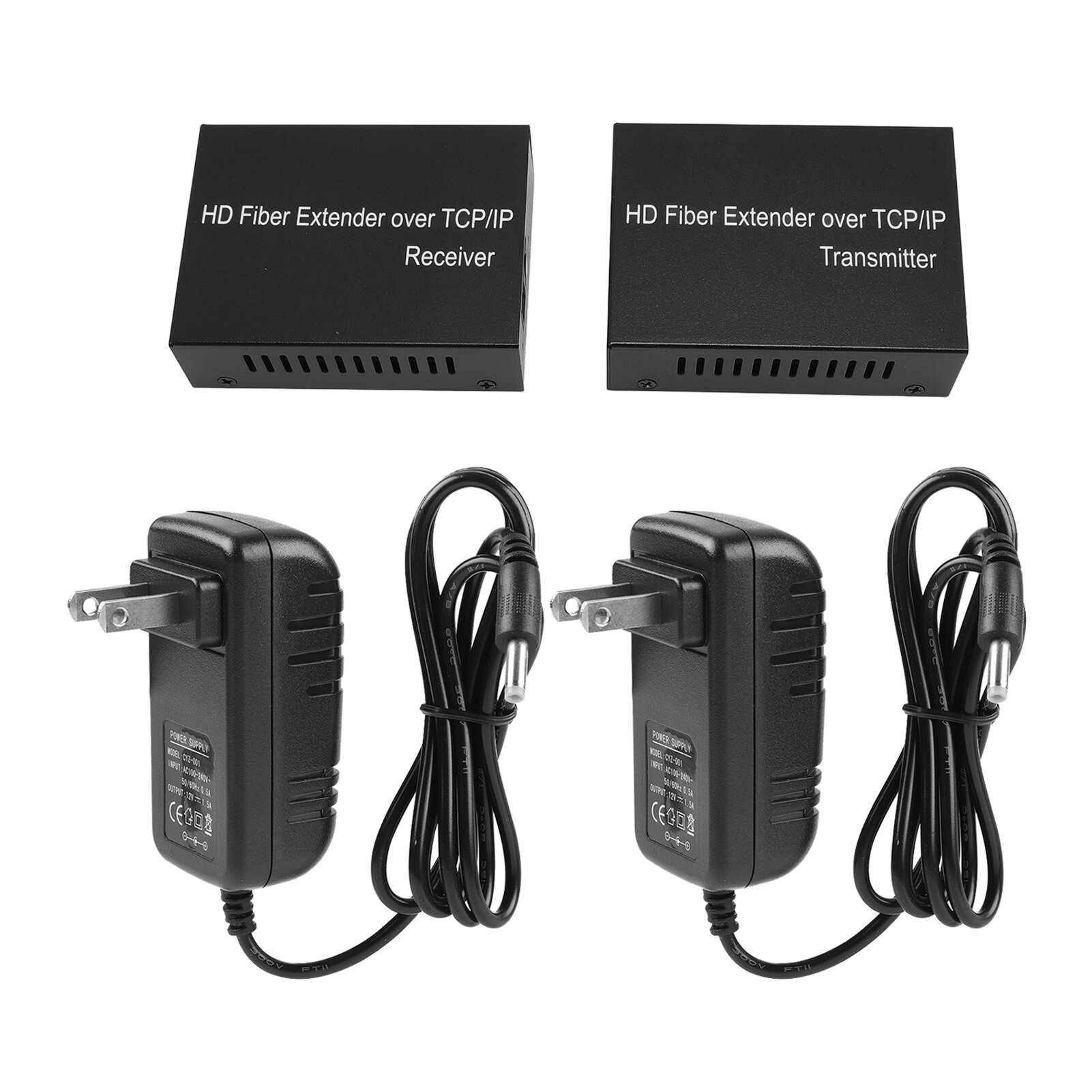 Оптоволоконный удлинитель KVM HD, 3 км, 1080P, 60 Гц, низкая задержка через TCP/IP, Ethernet, мультимедийный интерфейс HD, оптоволоконный удлинитель, 100 240 В, вилка стандарта США