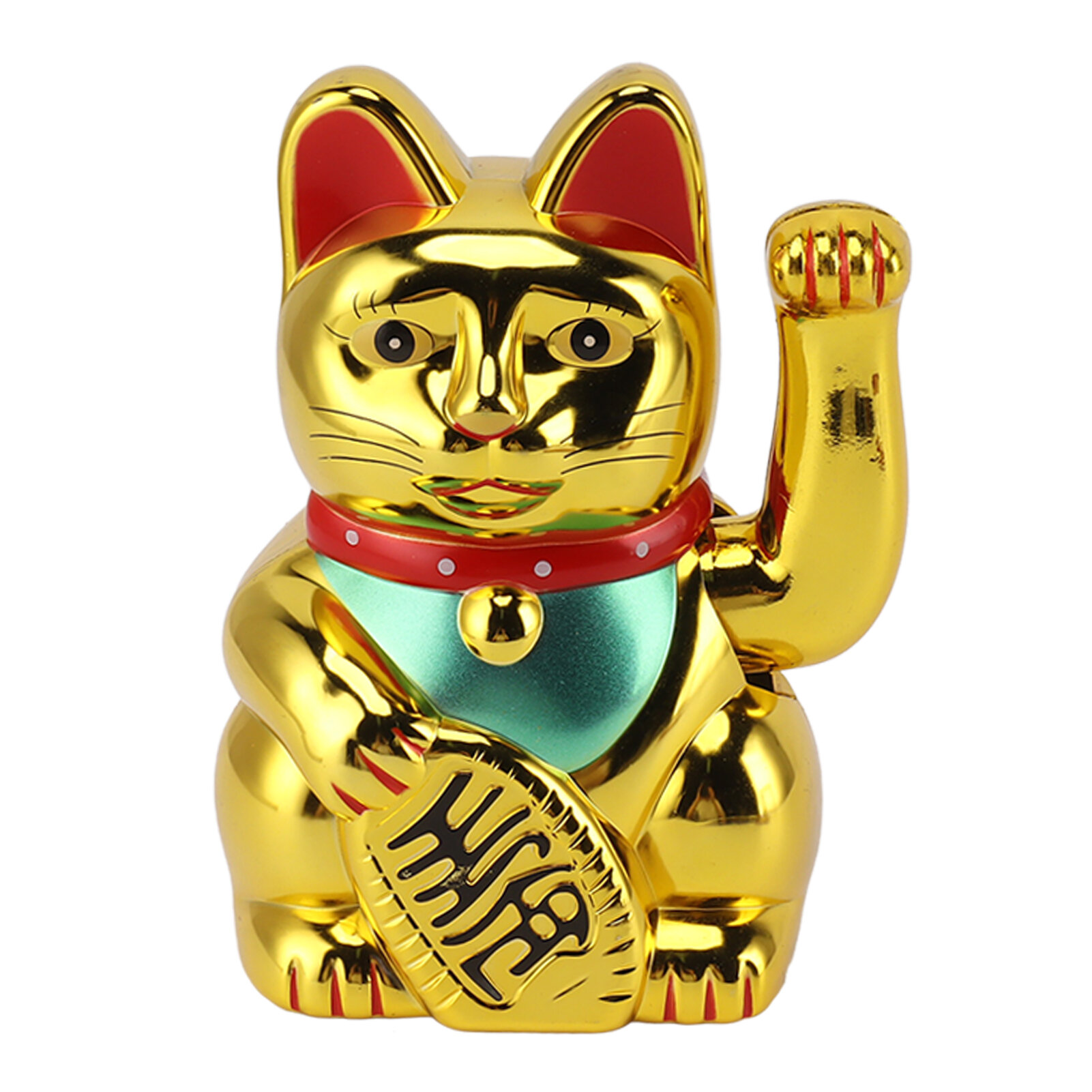 Настольный компьютер с солнечной энергией Fortune Cat 5 дюймов Lucky Fortune Cat для домашнего автомобиля, золото
