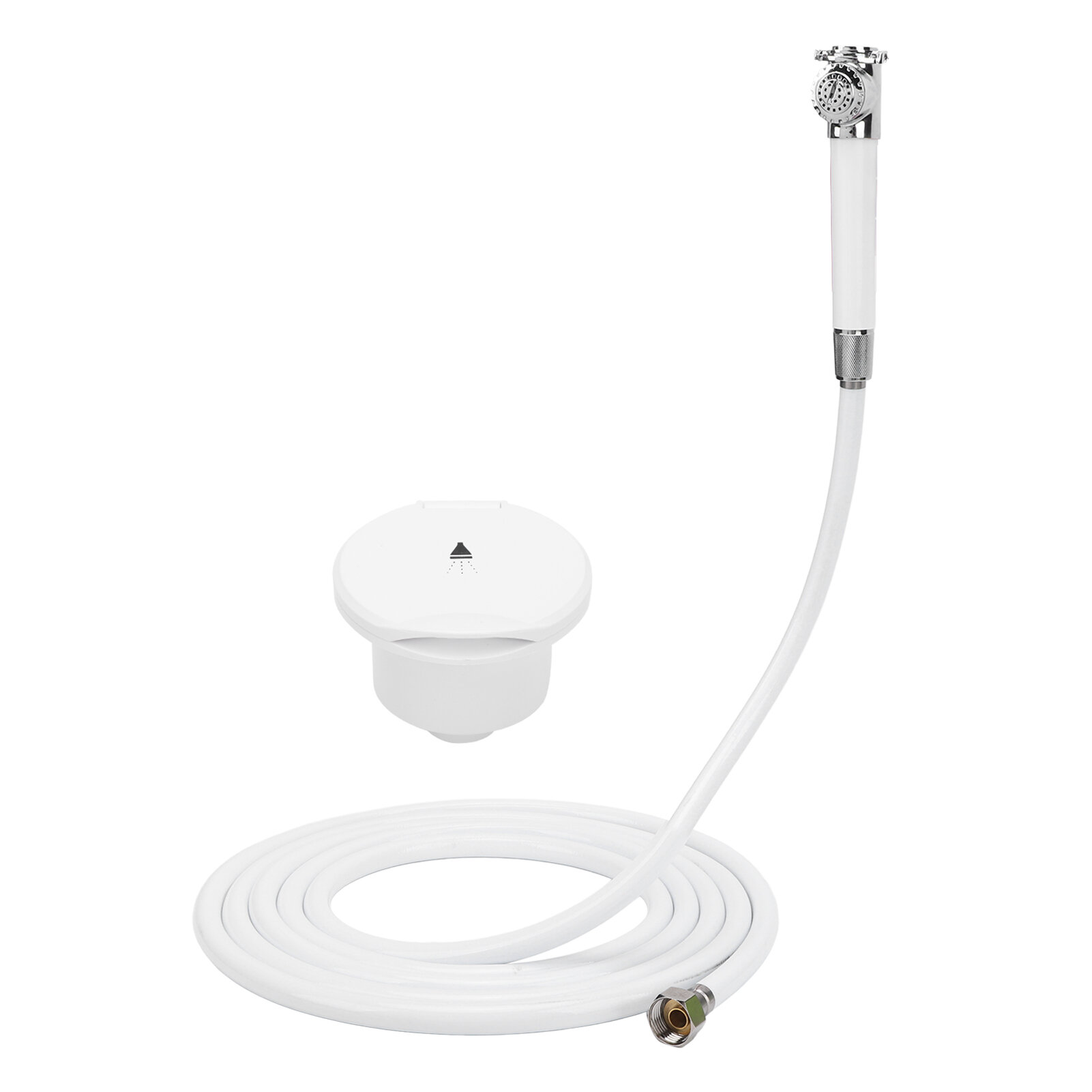 Встраиваемая душевая головка, портативная, из нержавеющей стали 316, ручной прессовки, с ПВХ трубой 4м (13.1 фута), для RV, яхт, автодомов.