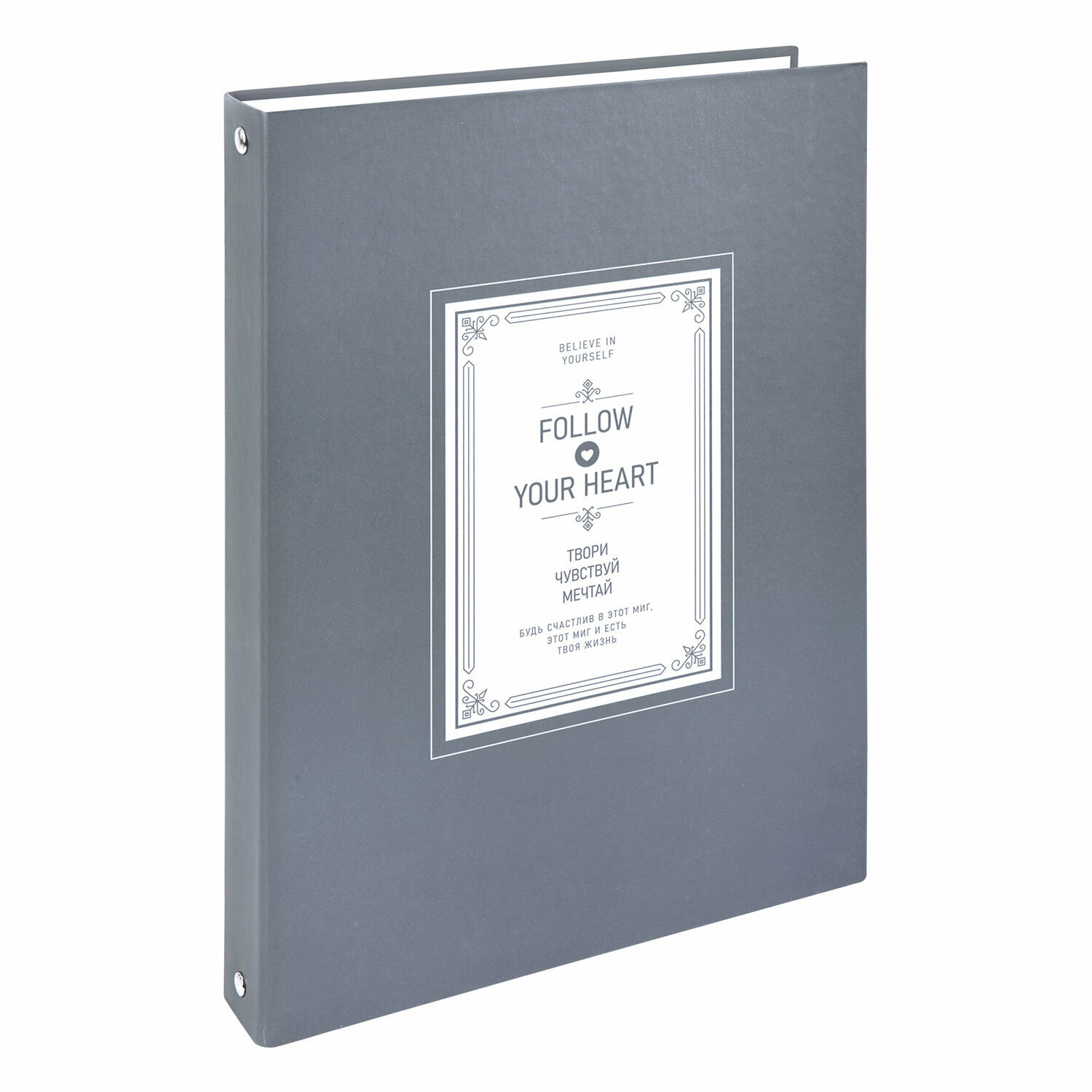 Тетрадь на кольцах большая А4, 215х305 мм, 100 л, твердый картон, клетка, BRAUBERG, "Винтаж", 405410