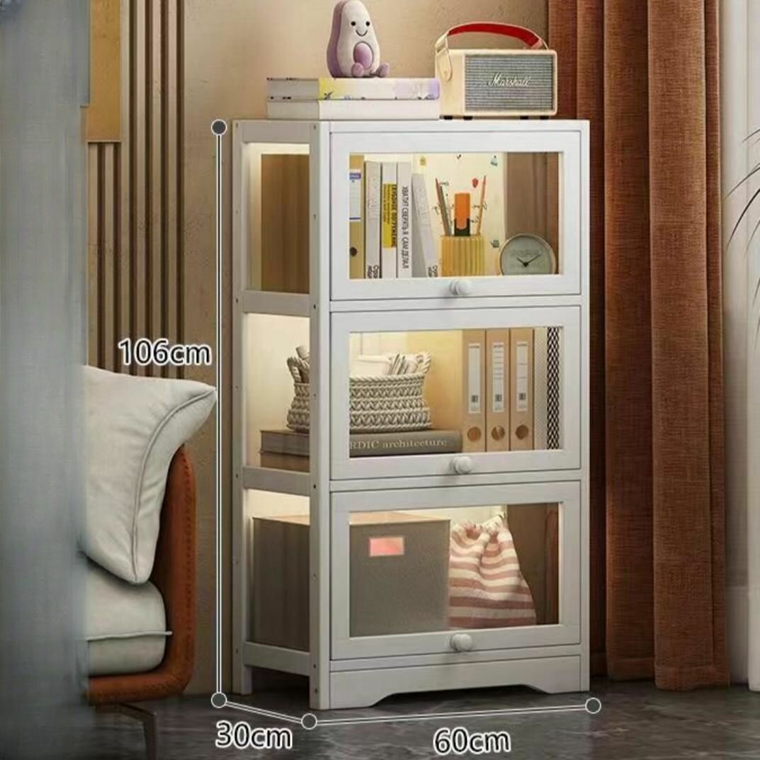 Шкаф-витрина, классический стиль, белый/прозрачный, 3 двери, 2 полки, универсальный угол