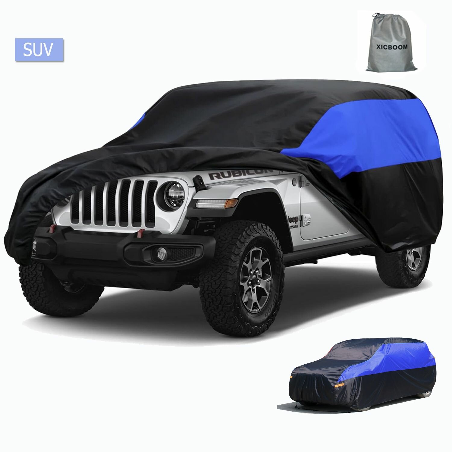 SUV чехол для авто. Тент для автомобиля от солнца, снега, дождя, внедорожник чехол для защиты машины универсальный размер "D"(510CM)
