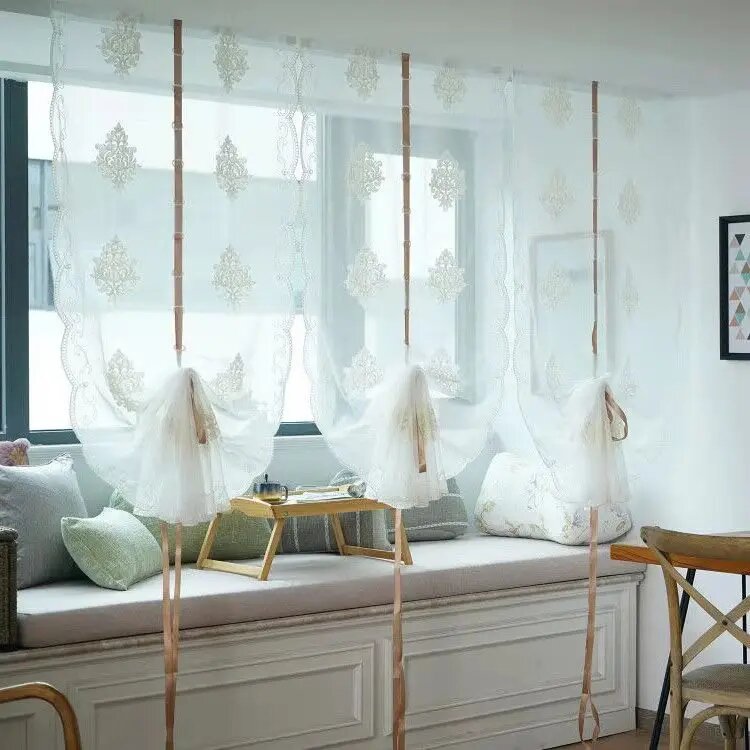 Прозрачные римские шторы из органзы