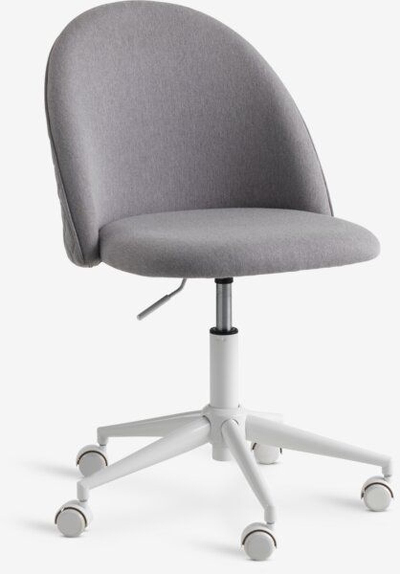 Кресло письменное Jysk KOKKEDAL серая ткань/белый ткань Ш 54 x В 80-93 x Г 58 см