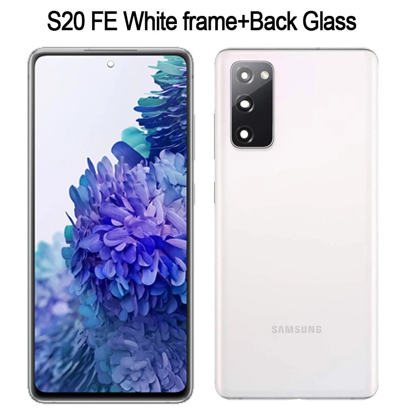 Протестированный 6,5-дюймовый Super AMOLED дисплей для Samsung S20 FE G780 для S20 FE 5G G781 ЖК-дисплей S20 Lite с цифровым преобразователем сенсорного экрана в сборе Cloud White Frame