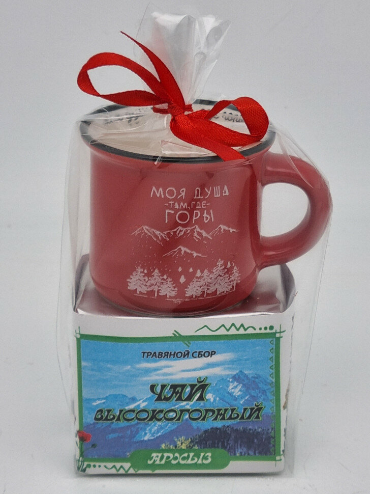 Краснополянский чай "Высокогорный" 40гр + кружка мини Архыз