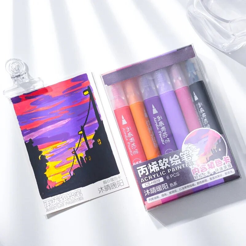 Набор Акриловых Кистей, Мягкие Маркеры-акварельные Кисти Для Ткани, Аниме, Живопись, Граффити, Сделай Сам