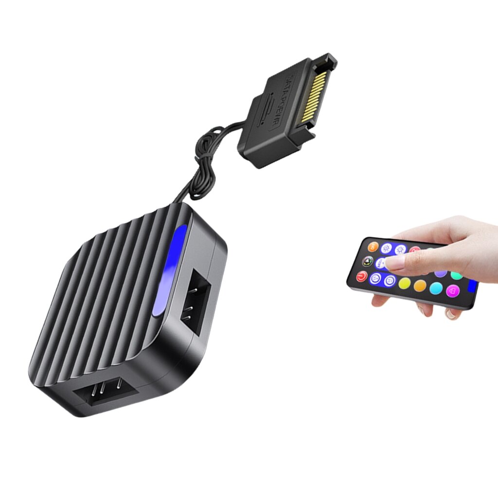 Мини-магнитный контроллер вентилятора ARGB от SATA до 5V3-pin-черный