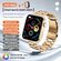 Smart Watch Gold Steel 2A