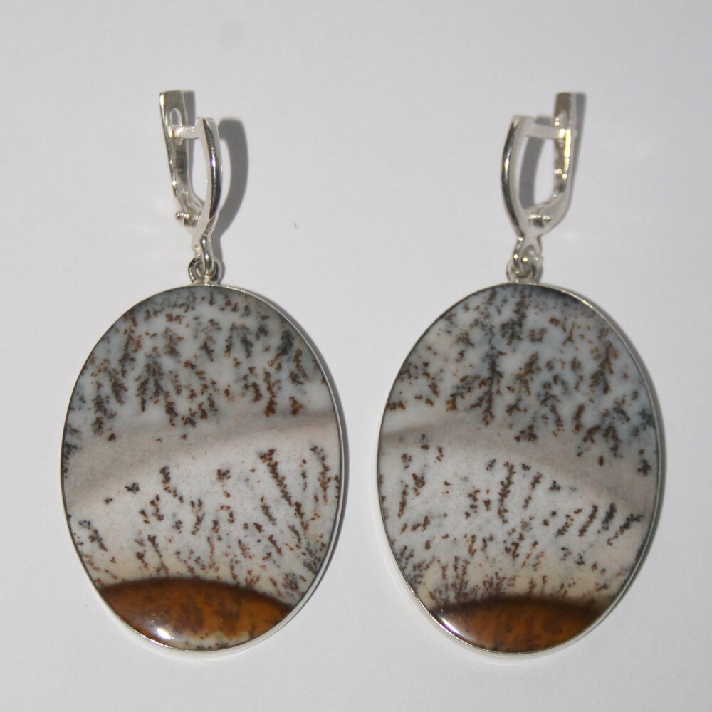 Серьги, агат