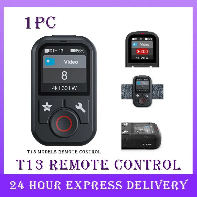 Пульт Дистанционного Управления TELESIN T10/T13 Bluetooth Для GoPro Hero 8/9/10/11/12 — Беспроводное Дистанционное Управление.