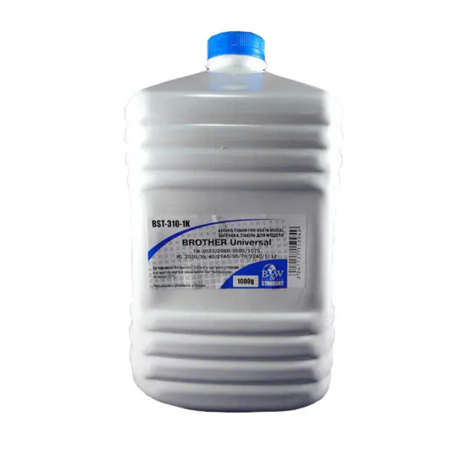 Тонер B&W для Brother Universal TN-2075/2080/2090/2175/2235/2275/1075 HL 2030/35/40/2140/50/70/2240 1 кг {BST-310-1K}